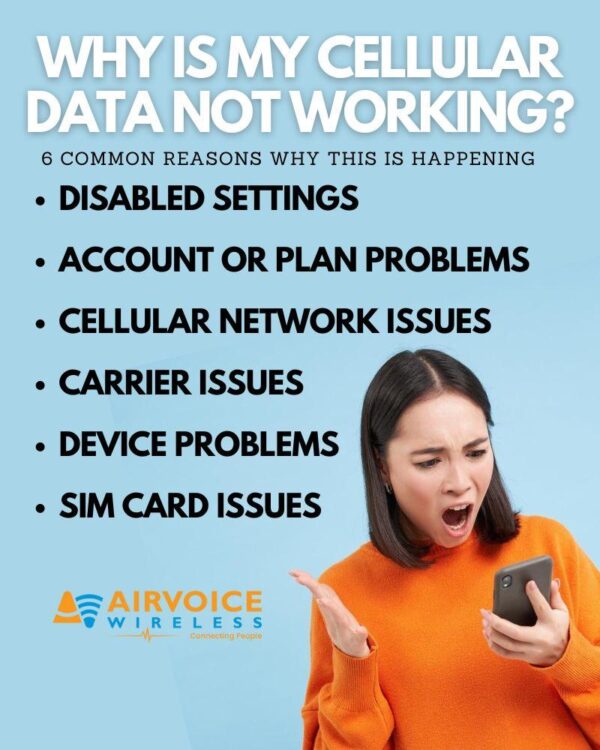 15 solutions to fix my cellular data not working on IOS & Android