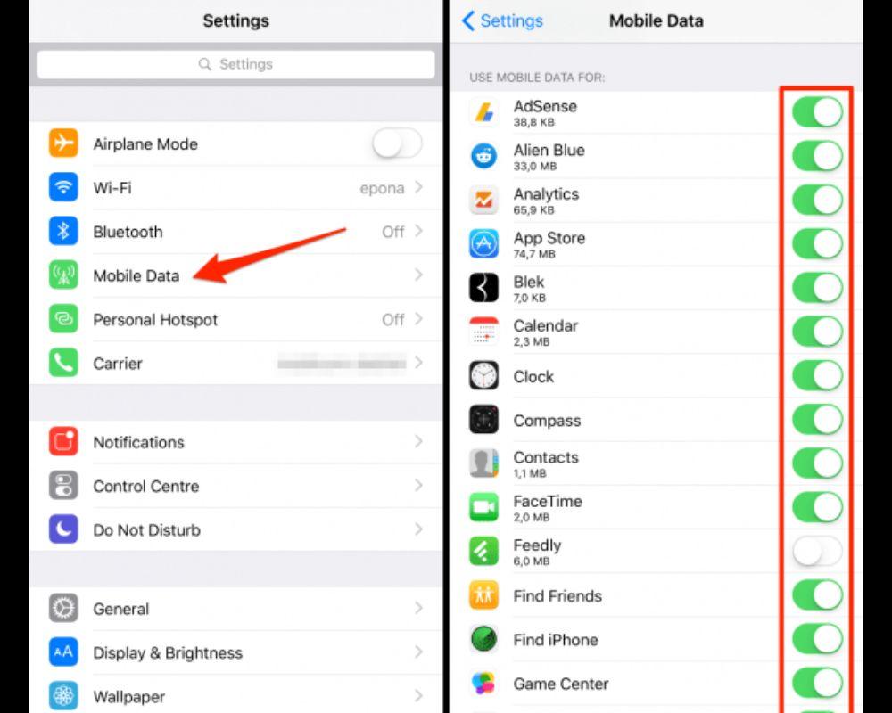 15 solutions to fix my cellular data not working on IOS & Android