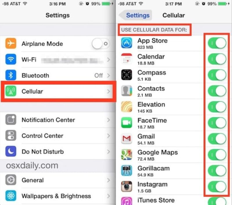 Save Data: How to Quickly Turn Off iPhone Cellular Service ...